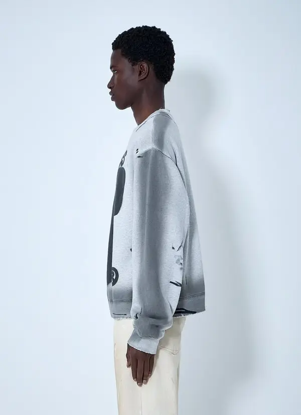 Acne Studios Oversized Graphic Sweatshirt - Gray