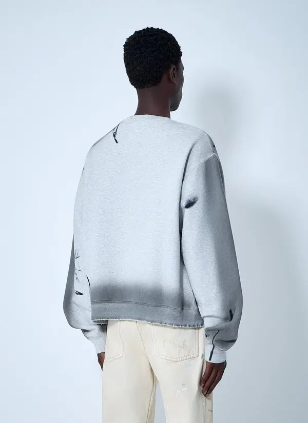Acne Studios Oversized Graphic Sweatshirt - Gray