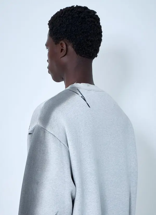 Acne Studios Oversized Graphic Sweatshirt - Gray