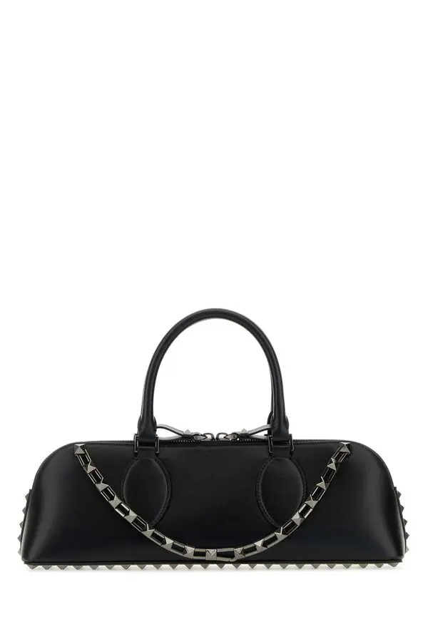 Valentino Garavani Leather Rockstud East-west Handbag - Black