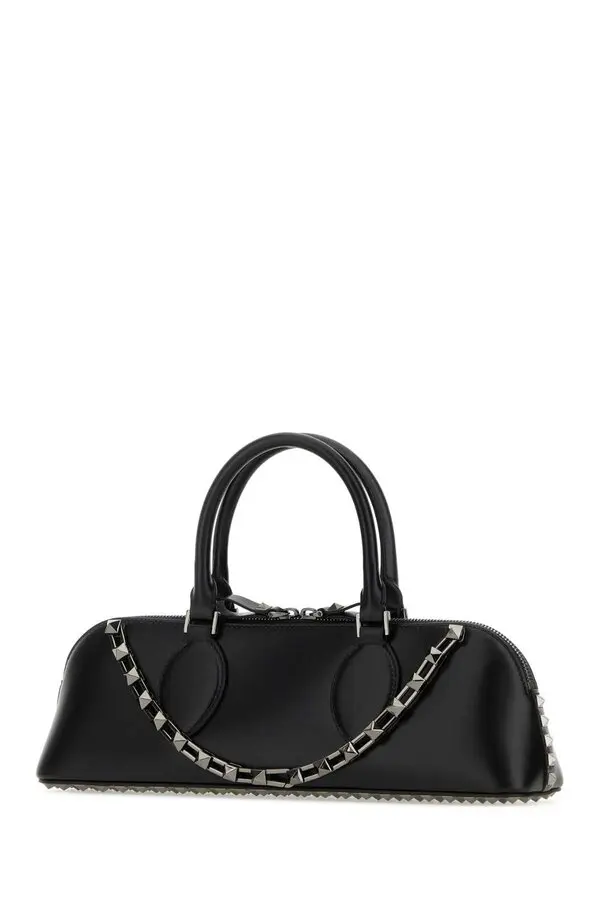 Valentino Garavani Leather Rockstud East-west Handbag - Black