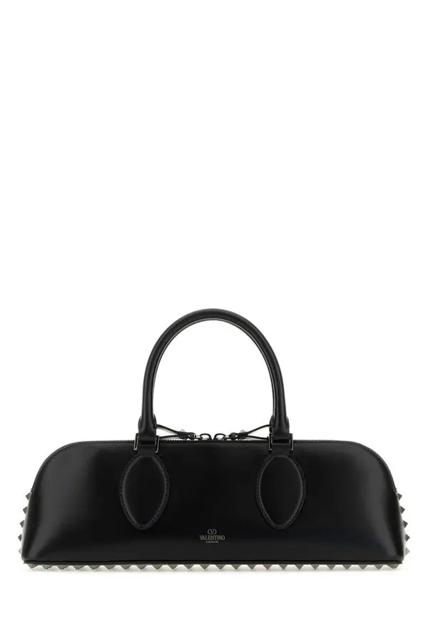 Valentino Garavani Leather Rockstud East-west Handbag - Black