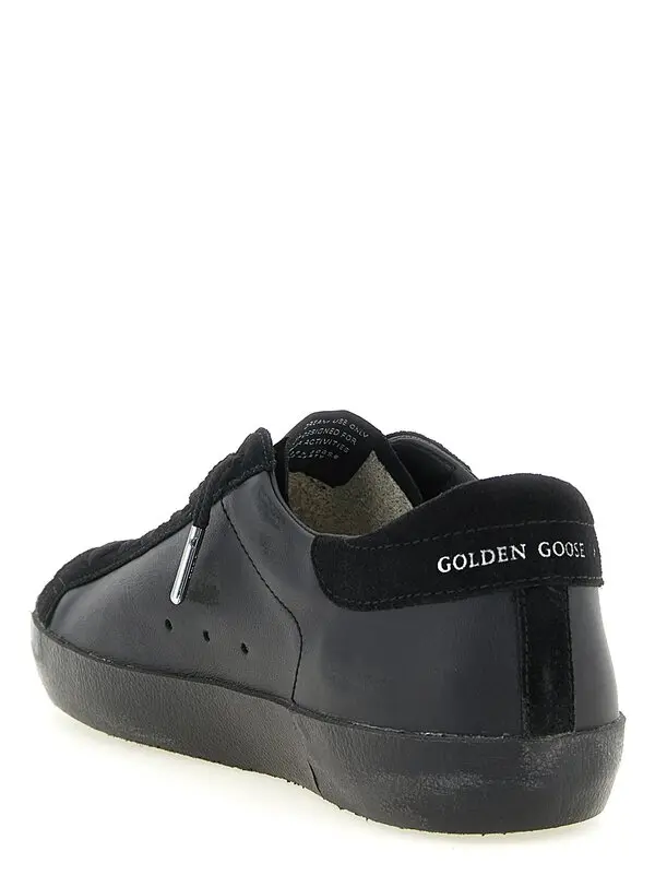 GOLDEN GOOSE Super-star Sneakers Leather With Star Detail - Black