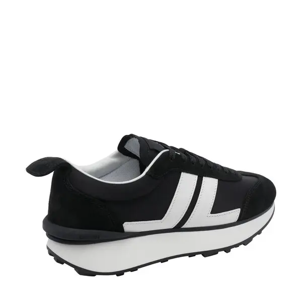 LANVIN Bumpr" Suede And Fabric Sneakers - Black