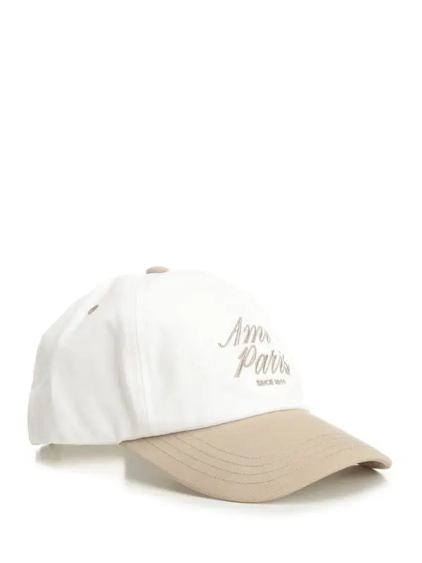 AMI Paris Cotton Gabardine Bicolor Cap