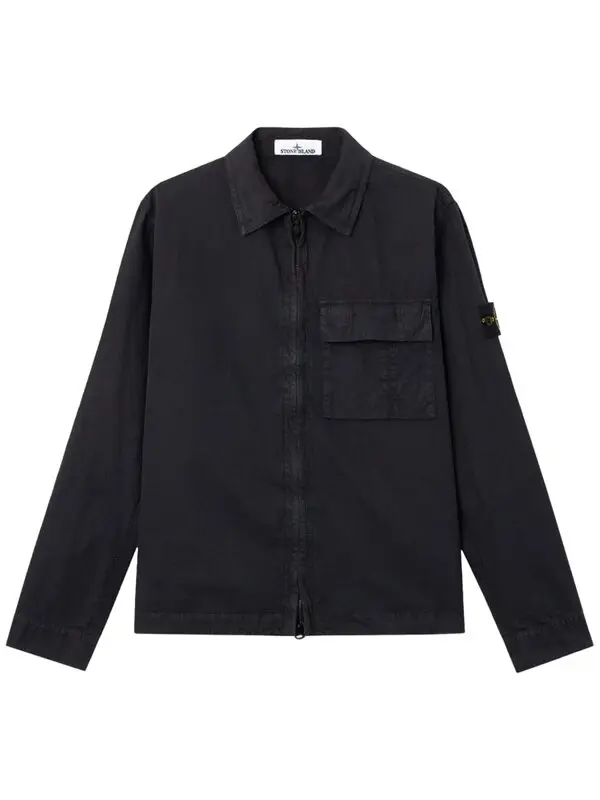 Stone Island Cotton Overshirt - Black