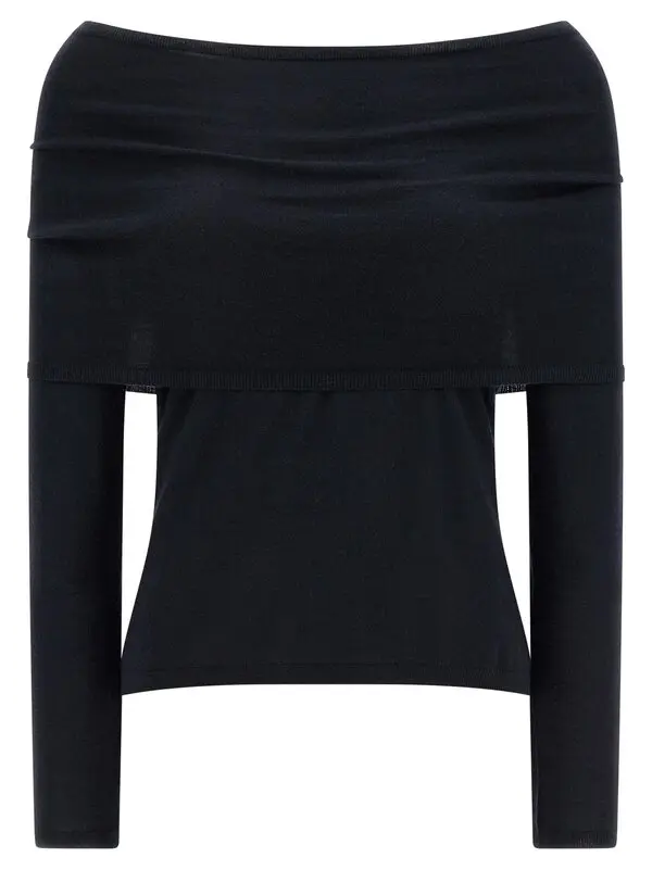 Max Mara Mxmfaretra Boat Neck Cashmere Sweater - Blue