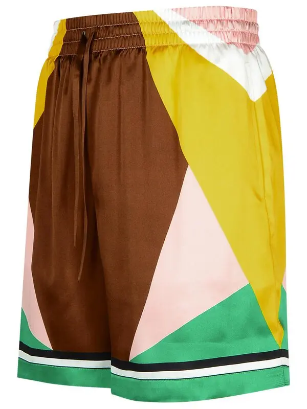 Casablanca Geometric Silk Bermuda Shorts