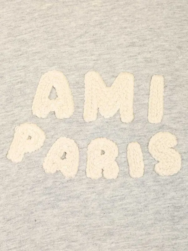 AMI Paris Short Sleeve T-shirt With Knitted Patch
