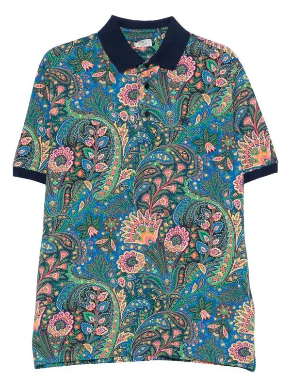 Etro Paisley Print Polo - Multicolor