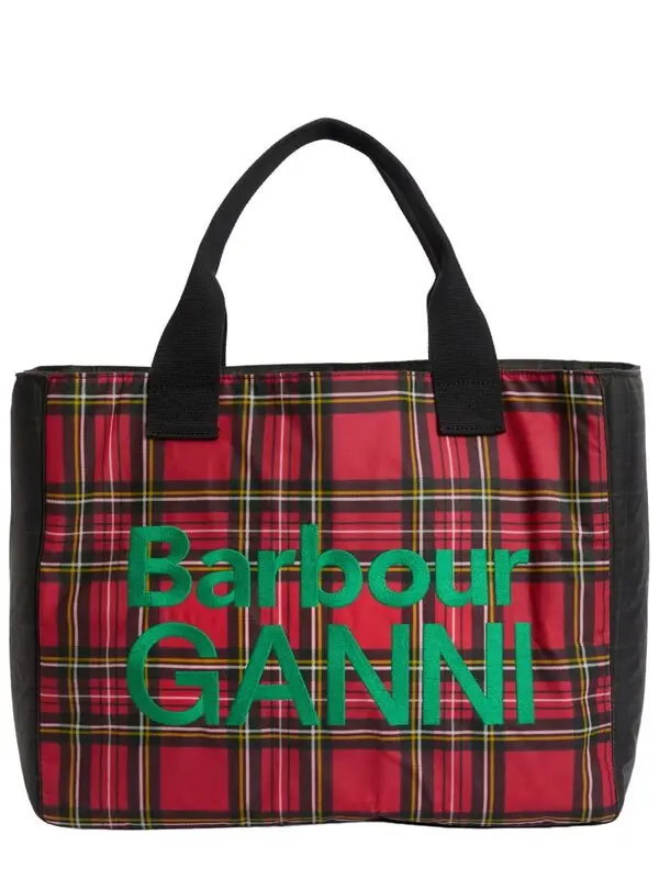 BARBOUR X GANNI Waxed Cotton Tote Bag - Multicolor