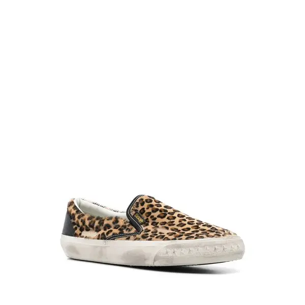 GOLDEN GOOSE Leopard Print Slip-on Trainers
