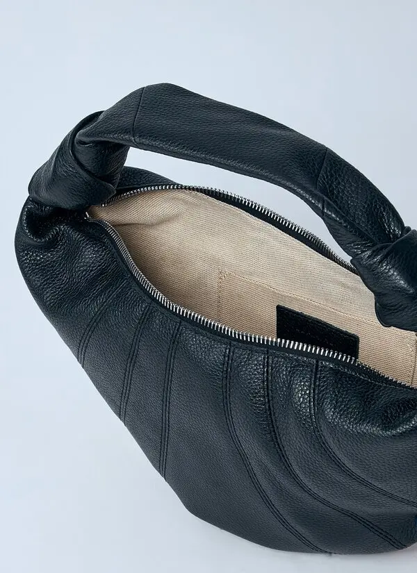 LEMAIRE Mini Fortune Croissant Handbag - Black