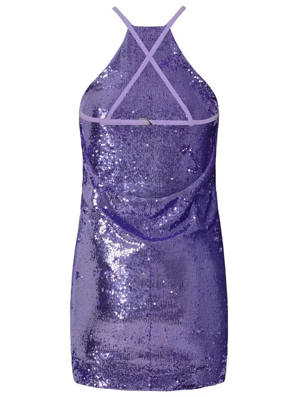 Attico Sequined Halter Dress - Multicolor