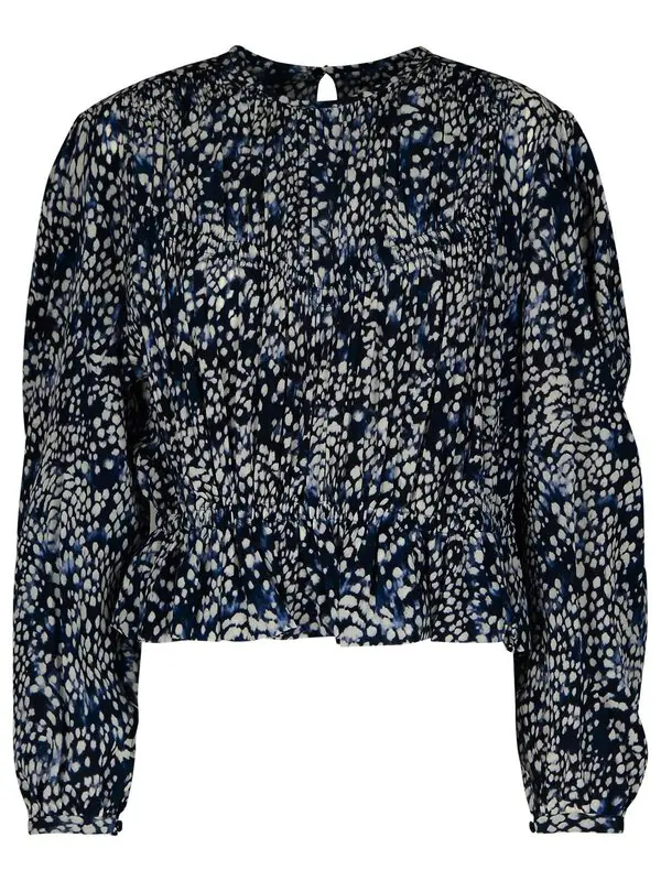 Isabel Marant Étoile Gelina Silk Blend Blouse - Blue