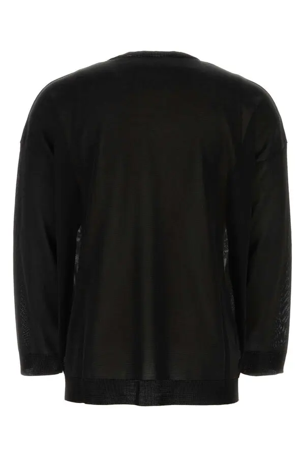 Valentino Garavani Viscose Sweater With Floral Print - Black