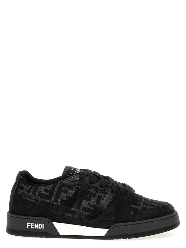 Fendi Match Ff Jacquard Sneakers - Gray