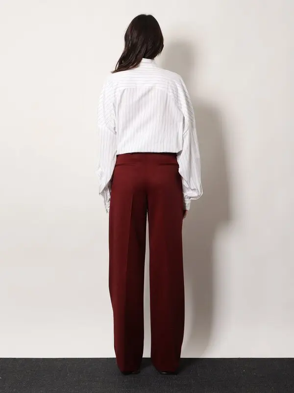 Dries Van Noten Wide Leg Wool Trousers - Multicolor