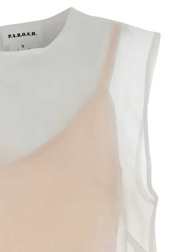 P.a.r.o.s.h Silk Blouse With Semi-transparent Design