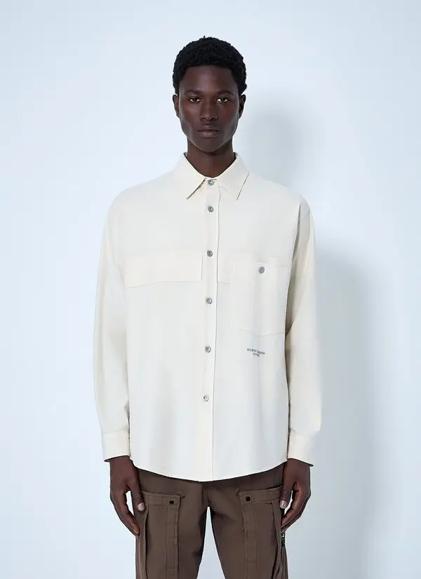 Stone Island Long Sleeve Cotton Button-down Shirt