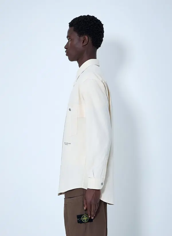 Stone Island Long Sleeve Cotton Button-down Shirt