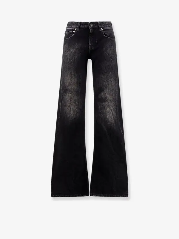 Balenciaga Wide Leg Flared Denim Trousers