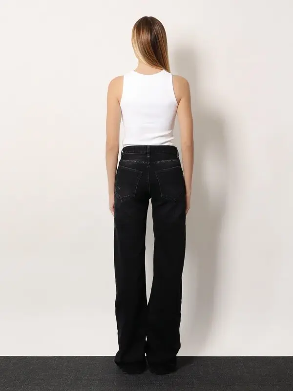 Balenciaga Wide Leg Flared Denim Trousers