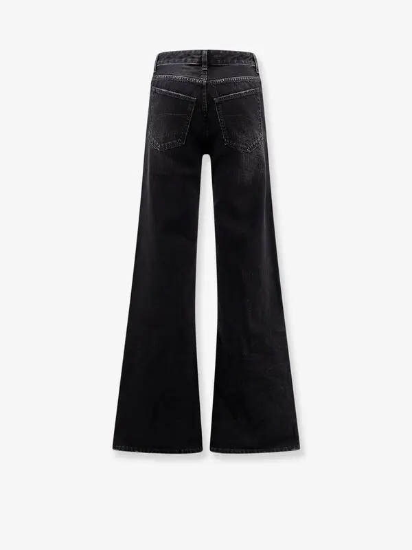 Balenciaga Wide Leg Flared Denim Trousers