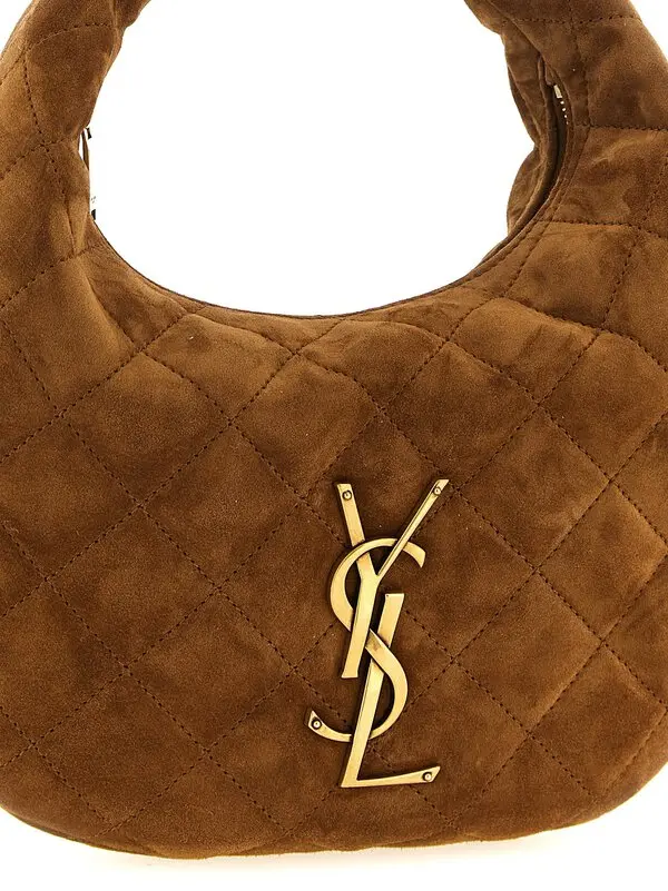 Saint Laurent Baby Icarino Suede Handbag - Brown