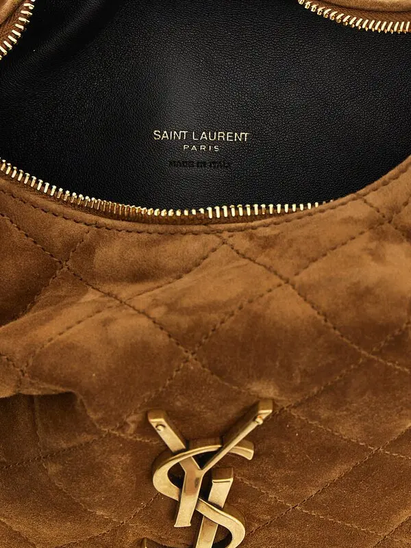 Saint Laurent Baby Icarino Suede Handbag - Brown