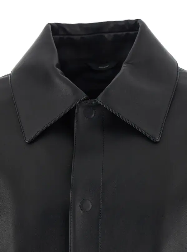 Fendi Leather Jacket With Lettering Logo