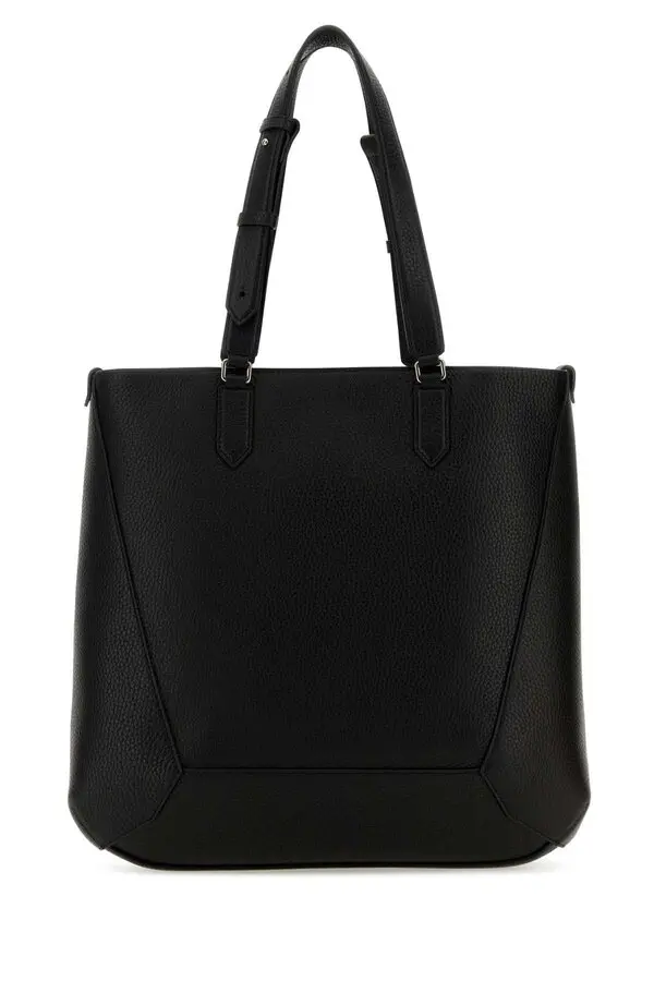 Alexander McQueen Leather Medium Edge Shopping Bag - Black