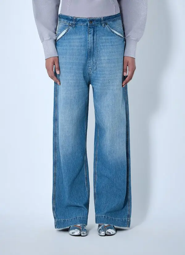 MAISON MARGIELA Wide-leg Denim Jeans - Blue