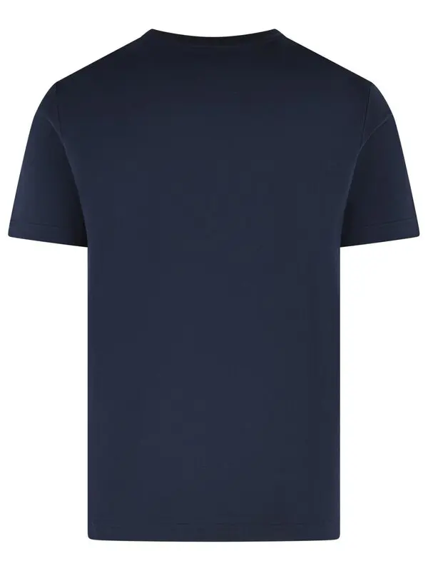 FAY Navy Cotton T-shirt - Blue