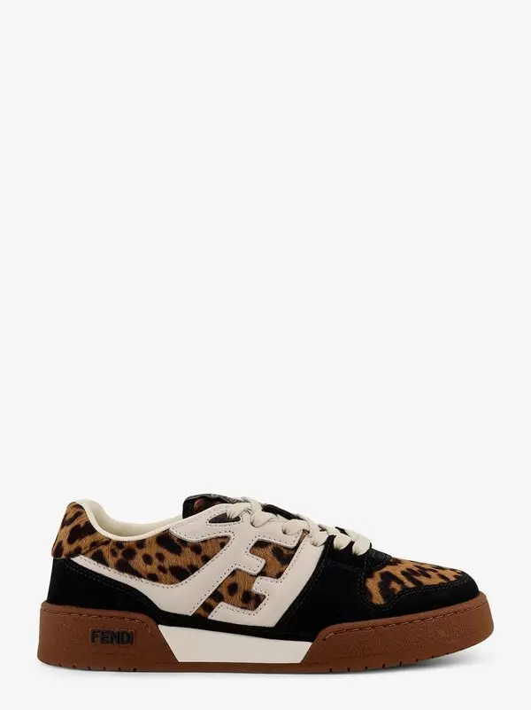 Fendi Match Suede And Pony Skin Low-top Sneakers - Multicolor