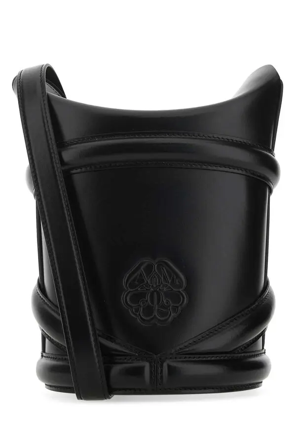 Alexander McQueen The Curve Bucket Bag - Black