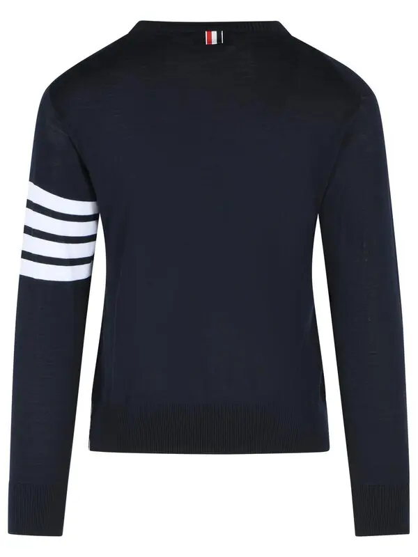 Thom Browne 4 Bar" Merino Wool Sweater - Blue