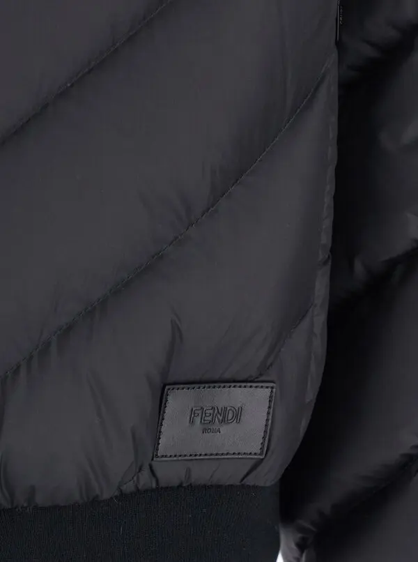 Fendi Reversible Puffer Jacket With Ff Motif - Multicolor