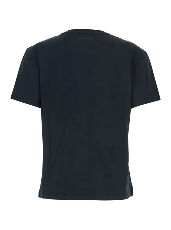 Acne Studios Cotton T-shirt With Logo Patch - Black