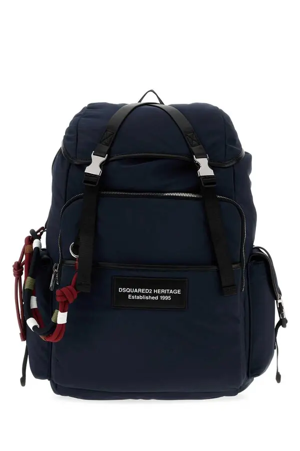 Dsquared2 Navy Fabric Backpack - Blue