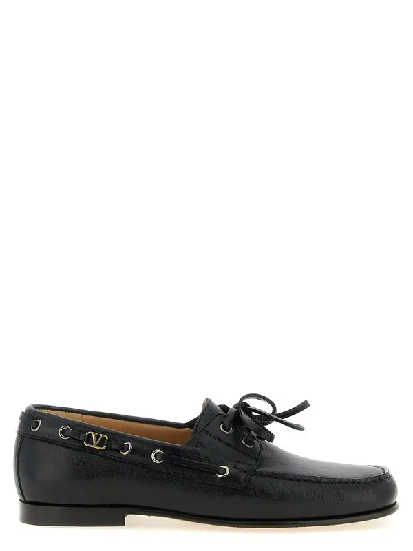 Valentino Garavani Palm Avenue Boat Shoe - Black