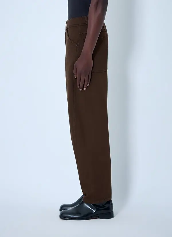 LEMAIRE Wide-leg Denim Trousers - Brown