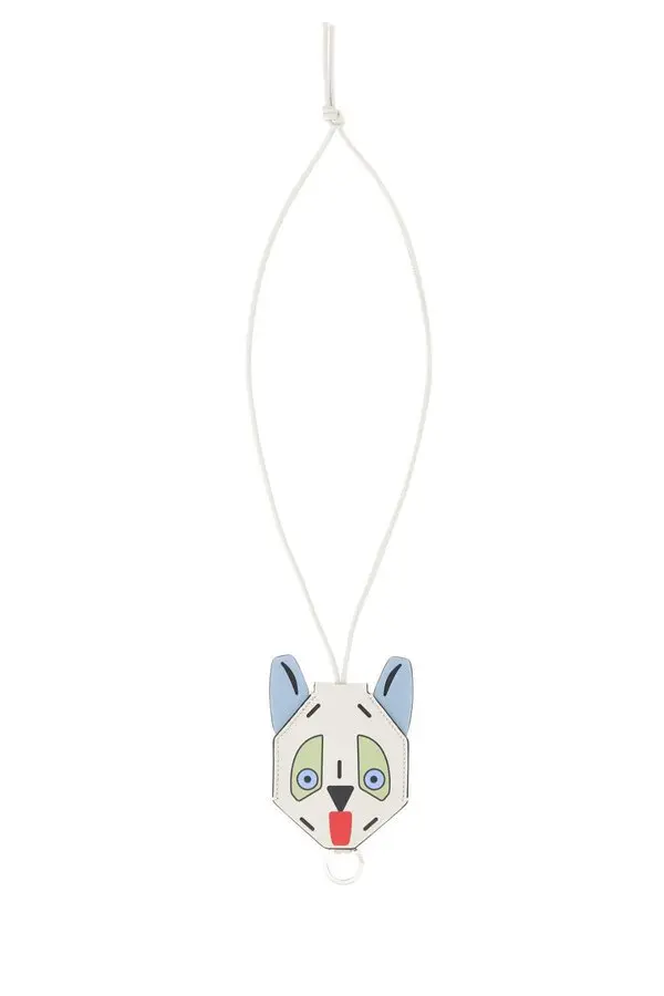 Loewe Printed Leather Futurist Cat Keyring - Multicolor