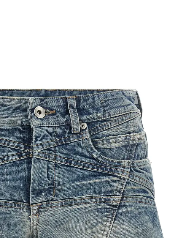 Rick Owens Lana Cut Offs Denim Shorts