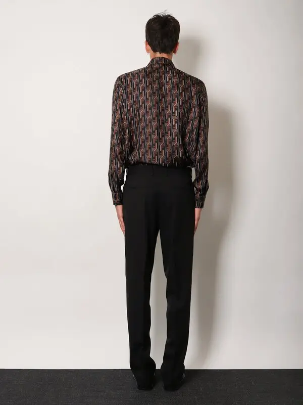 Fendi Virgin Wool Tailored Trousers - Multicolor