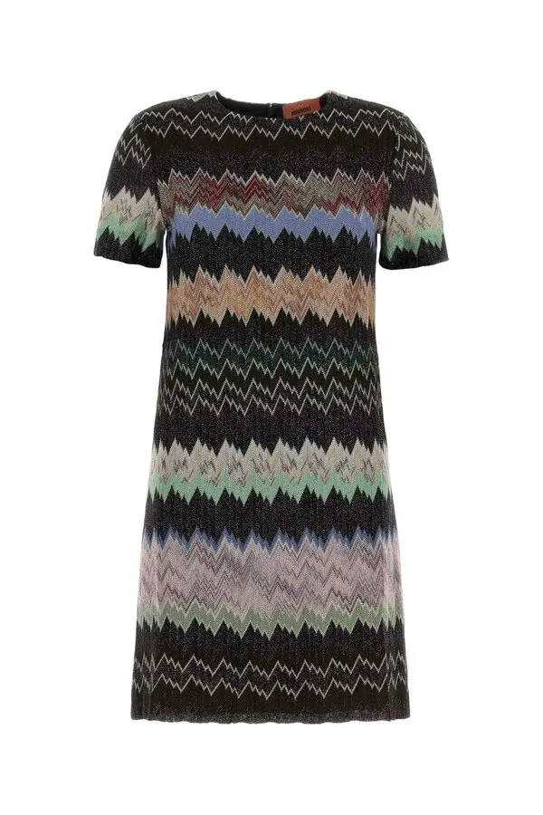 Missoni Embroidered Viscose Blend Mini Dress - Multicolor