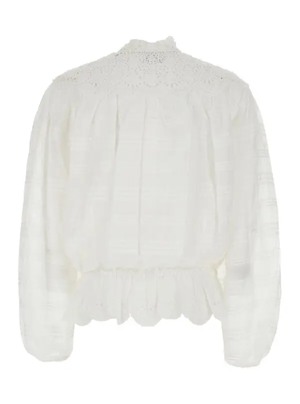 Isabel Marant Étoile Polly Broderie Anglaise Dress With Choker Neckline - Multicolor