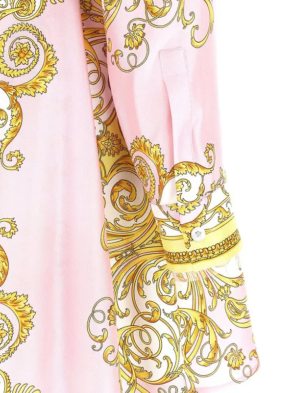 Versace Spring Barocco Silk Twill Mini Dress