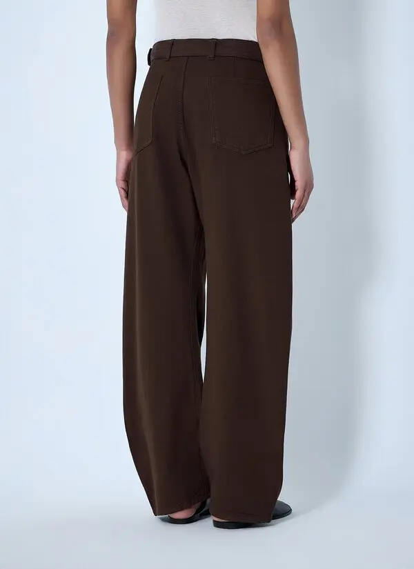 LEMAIRE Mid Rise Wide-leg Tailored Trousers With Integrated Belt