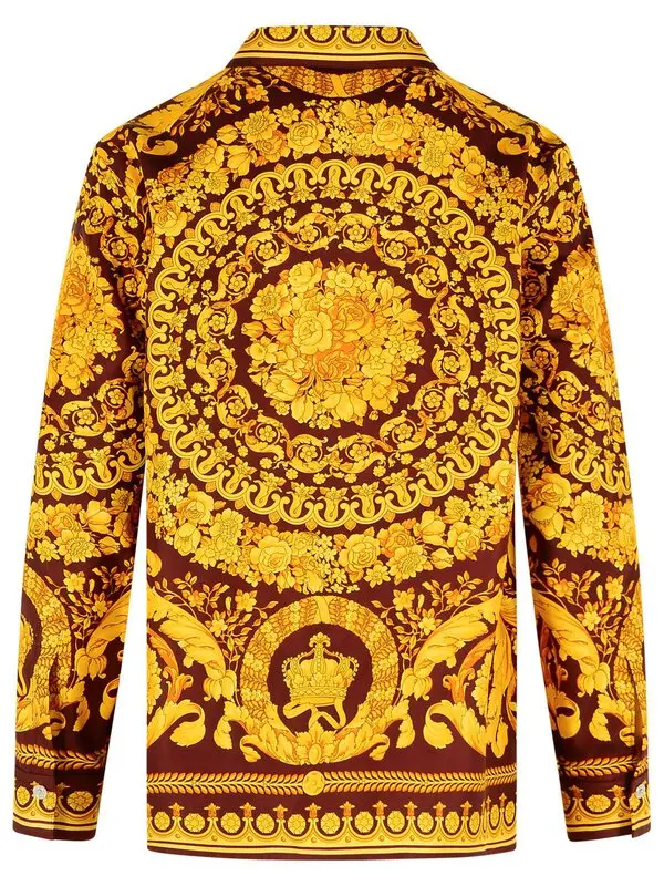 Versace Barocco Print Long Sleeve Shirt